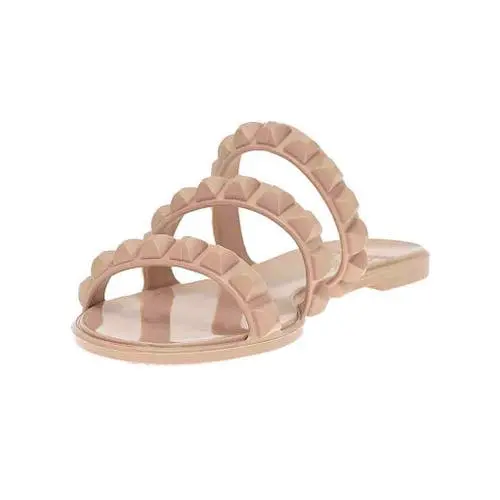 Carmen Sol Maria 3 Studded Strap Sandals - Blush