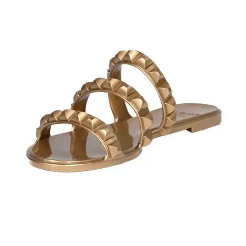 Carmen Sol Maria 3 Studded Strap Sandals - Gold