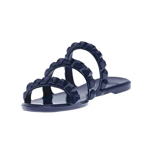 Carmen Sol Maria 3 Studded Strap Sandals - Navy Blue
