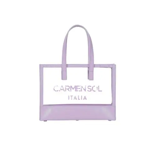 Carmen Sol Venezia Clear Tote Bag - Violet