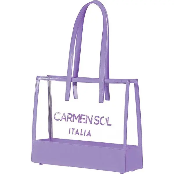 Carmen Sol Clear Tote Bag - Violet