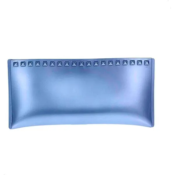 Carmen Sol Julian Studded Jelly Clutch - Baby Blue Metallic