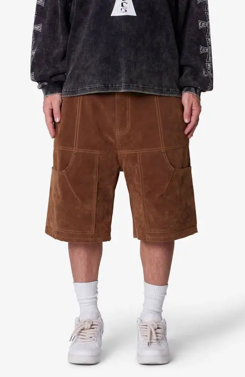 Mnml Baggy Faux Suede Work Shorts