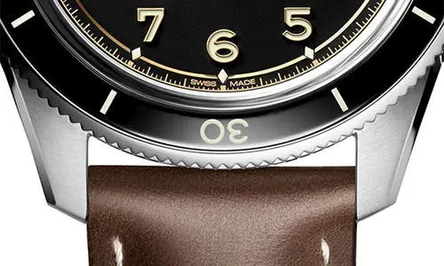 LONGINES Spirit Pilot Flyback Leather Strap Watch - Black