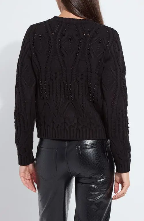 Lyssé Eliza Cozy Embellished Cable Sweater
