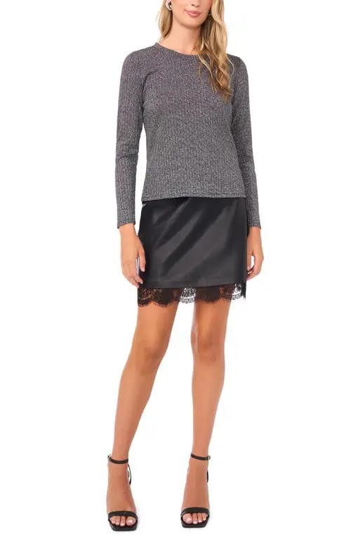 Vince Camuto Metallic Long Sleeve Top