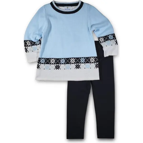FLORENCE EISEMAN Sweater Tunic With Snowflakes And Leggings Set