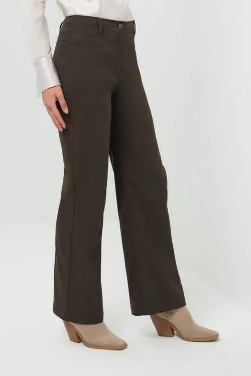 Anatomie Greyson Mid-weight Stretch Wide Leg Pant - Espresso