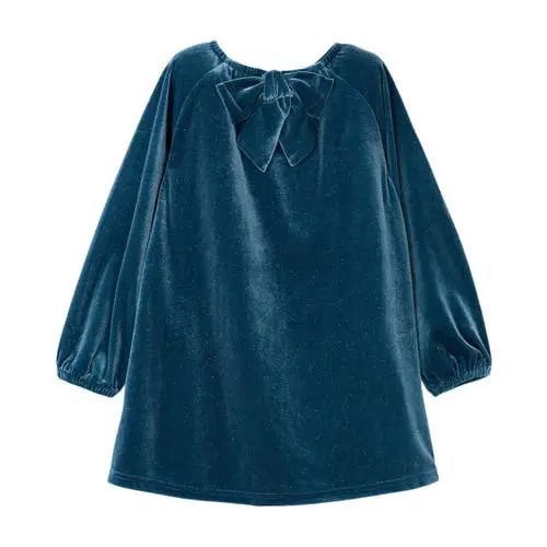 MAYORAL Girls' Long Sleeve Velvet Dress