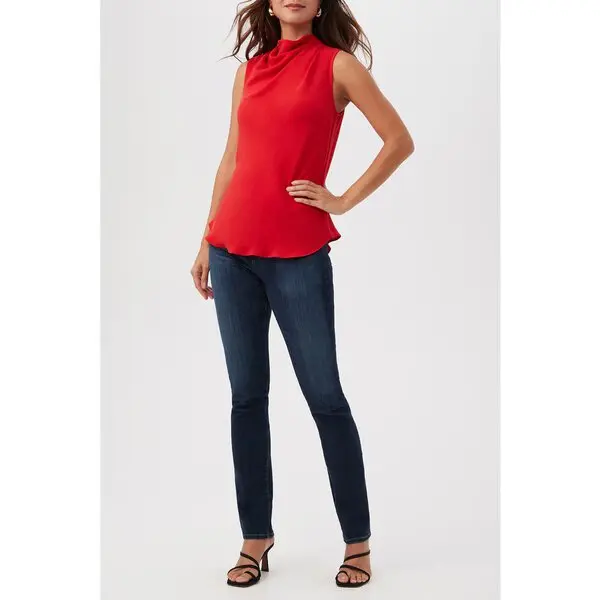 Trina Turk Lenaya Drapey High Neck Top
