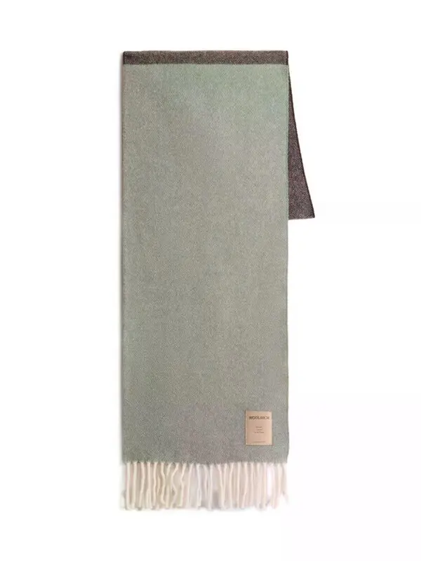 Woolrich Wool Fringed Scarf - Green
