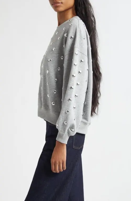 Cinq À Sept Studded Cotton-blend Sweatshirt
