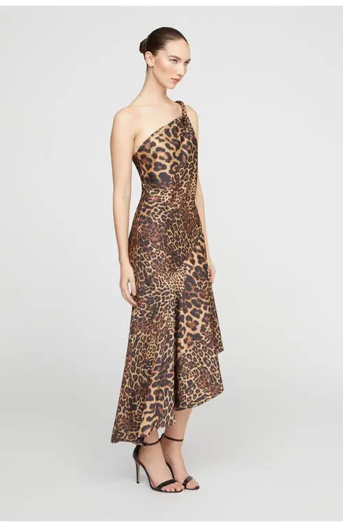 Halston Mavis Satin Midi Dress
