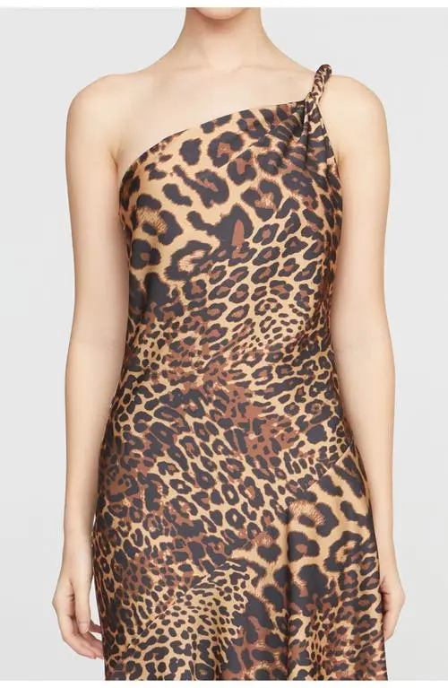 Halston Mavis Satin Midi Dress