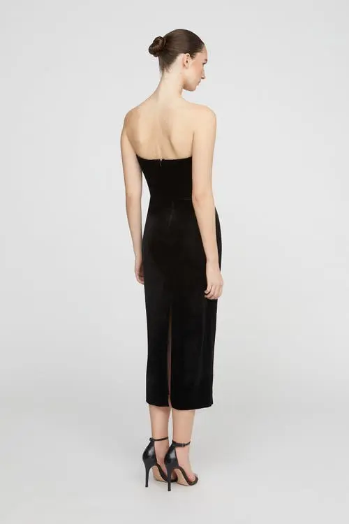 Halston Imara Velvet Midi Dress