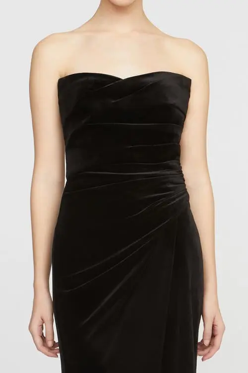 Halston Imara Velvet Midi Dress