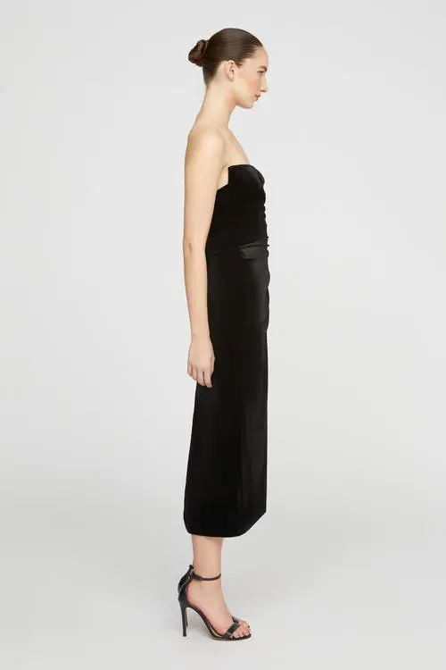 Halston Imara Velvet Midi Dress