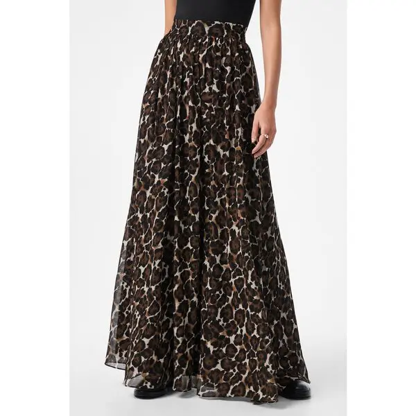 Trina Turk Leopard Print Maxi Skirt - Lampoul Leopard
