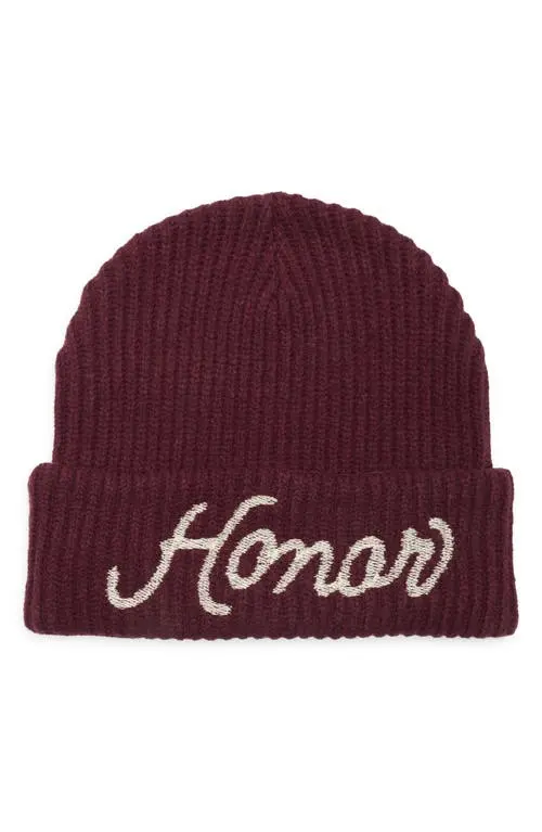 HONOR THE GIFT Chunky Knit Cuffed Beanie - Berry