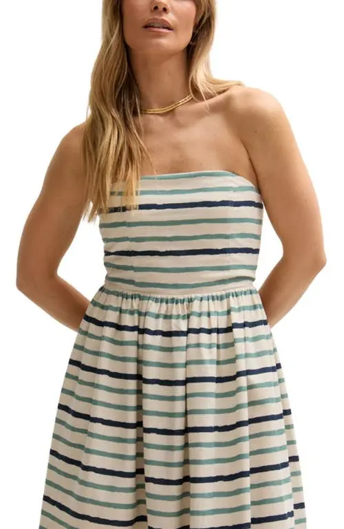 LILY AND LIONEL Regatta Sleeveless Bardot Neck Midi Dress