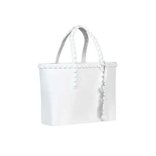 Carmen Sol Grazia Studded Tote Bag - White