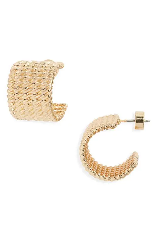 Nordstrom Twisted Wide Hoop Earrings - Gold