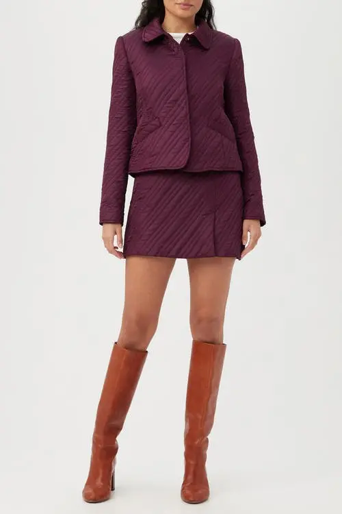 Trina Turk Quilted Collared Jacket