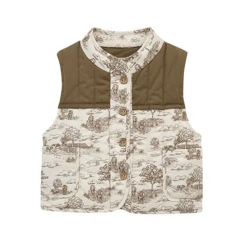 MILKBARN Quilted Vest - Country Toile