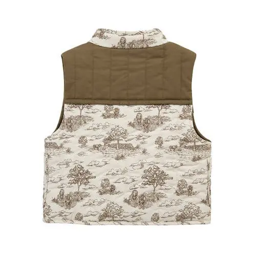 MILKBARN Quilted Vest - Country Toile