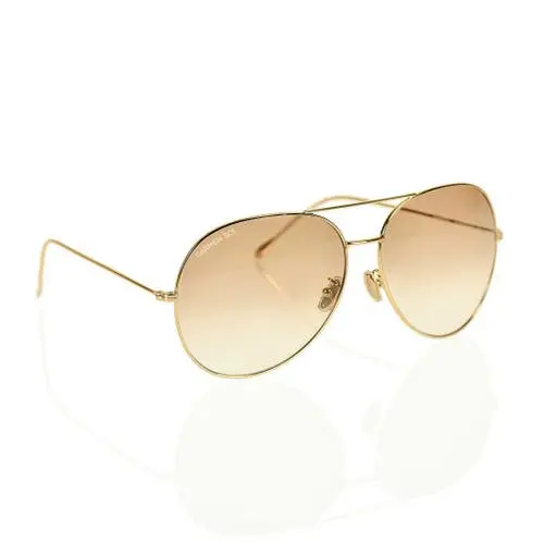 Carmen Sol Aviator Sunglasses - Gld-brown