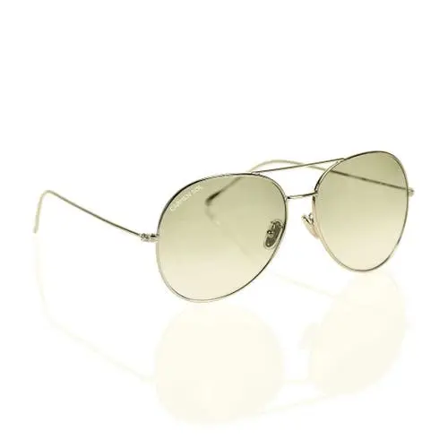 Carmen Sol Aviator Sunglasses - Gld-green Lens