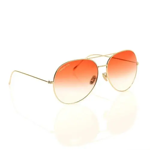 Carmen Sol Aviator Sunglasses - Gld-red Lens