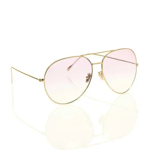 Carmen Sol Aviator Sunglasses - Gld-violet Lens