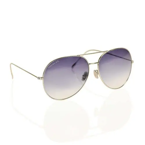 Carmen Sol Aviator Sunglasses - Slvr-dgrey Lens