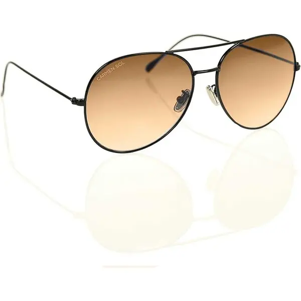 Carmen Sol Tonino Aviator Sunglasses - Brown-brown Lens