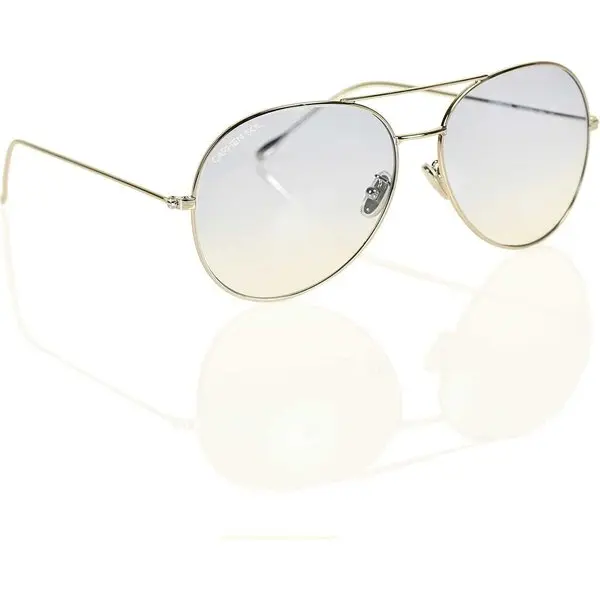 Carmen Sol Tonino Aviator Sunglasses - Slvr-lblue Lens