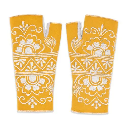 FEELGOODZ Lawsone Fingerless Gloves - Marigold