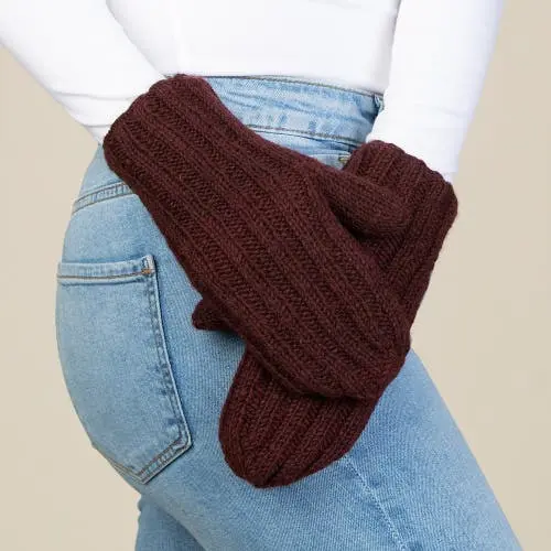 FEELGOODZ Denali Ribbed Mittens - Berry