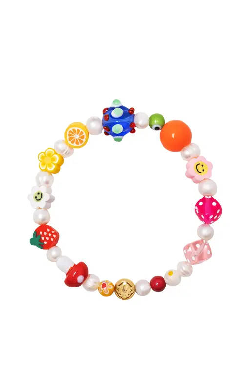 NIALAYA JEWELRY Berry Pearl Beaded Bracelet - Multicolor