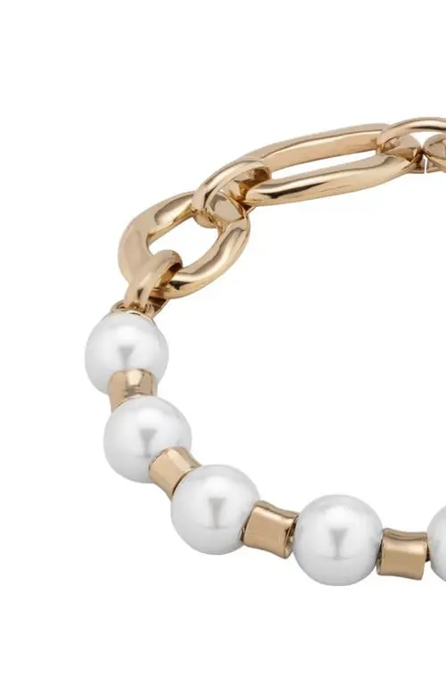 UNODE50 Link And Pearl Bracelet