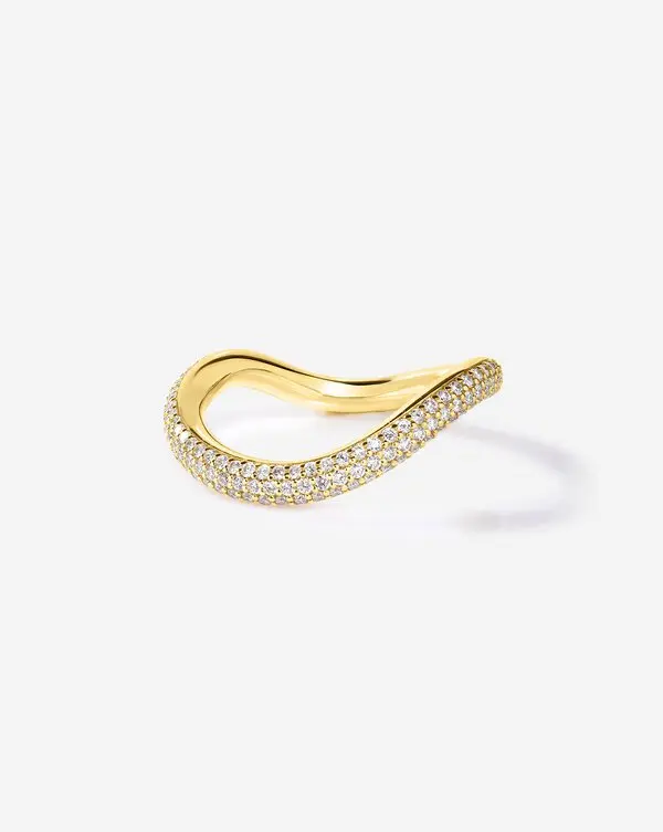 Ring Concierge Pavé Wave Wedding Band - One-color