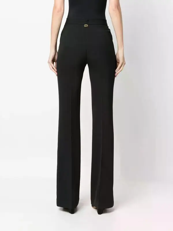 TWINSET High-waisted Flared Trousers - Black