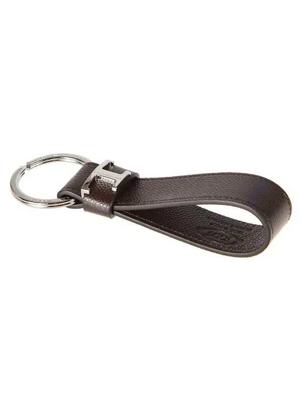 TOD'S Leather Keyring - Brown