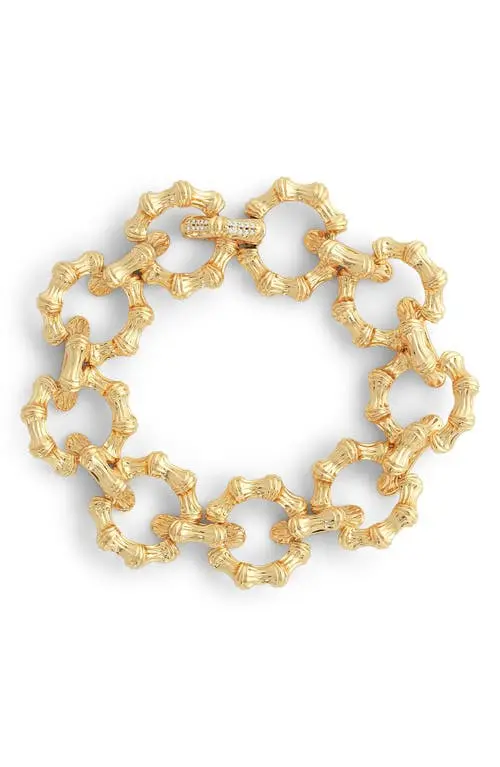 ANABEL ARAM JEWELRY Bamboo Texture Chain Bracelet - Gold