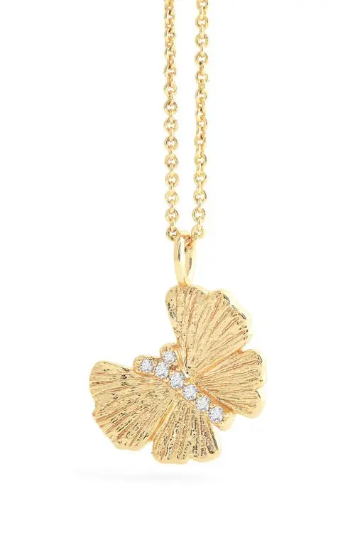 ANABEL ARAM JEWELRY Butterfly Pendant Necklace - Gold