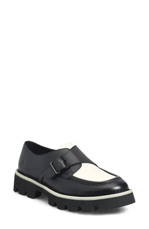 BØRN Spectator Monk Strap Shoe - Black Leather Combo