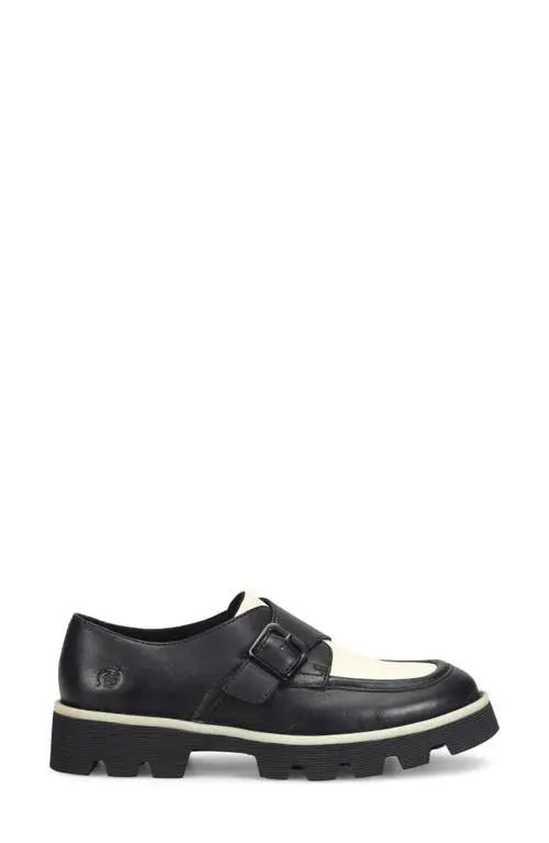 BØRN Spectator Monk Strap Shoe - Black Leather Combo