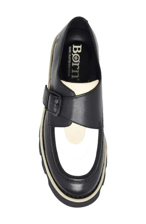 BØRN Spectator Monk Strap Shoe - Black Leather Combo