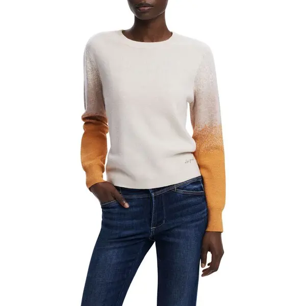Desigual Ombré Crewneck Sweater - Beige