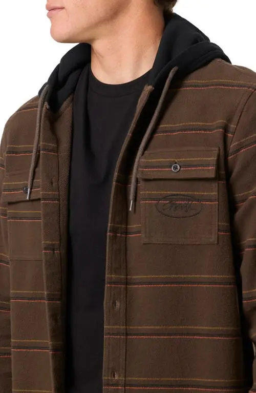 O'Neill Archer Hooded Button-up Shirt - Turkish Coffee